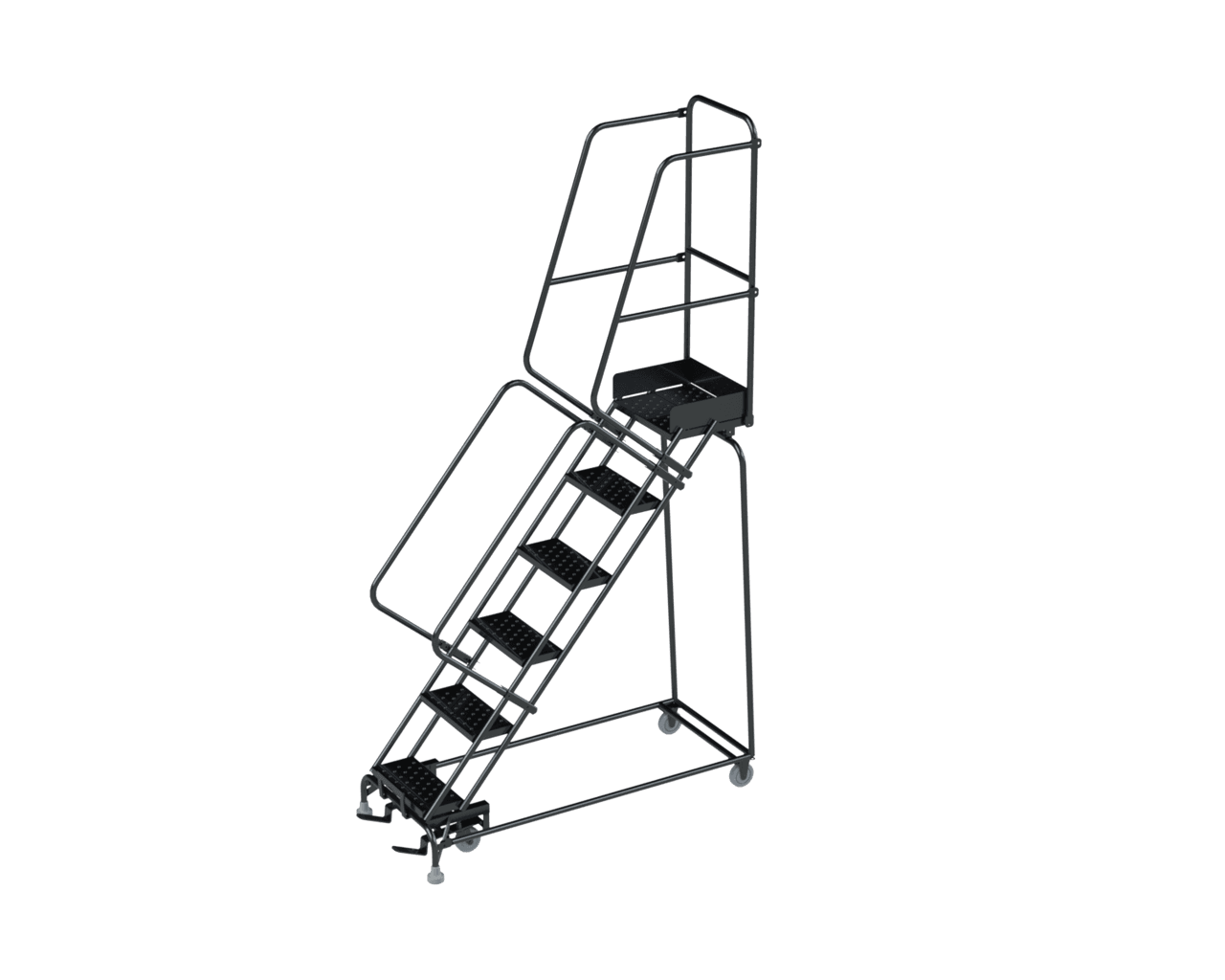 50 Degree Slope Walk Down Ladders, CALOSHA, 50° Incline, 5 Step, 24 In ...
