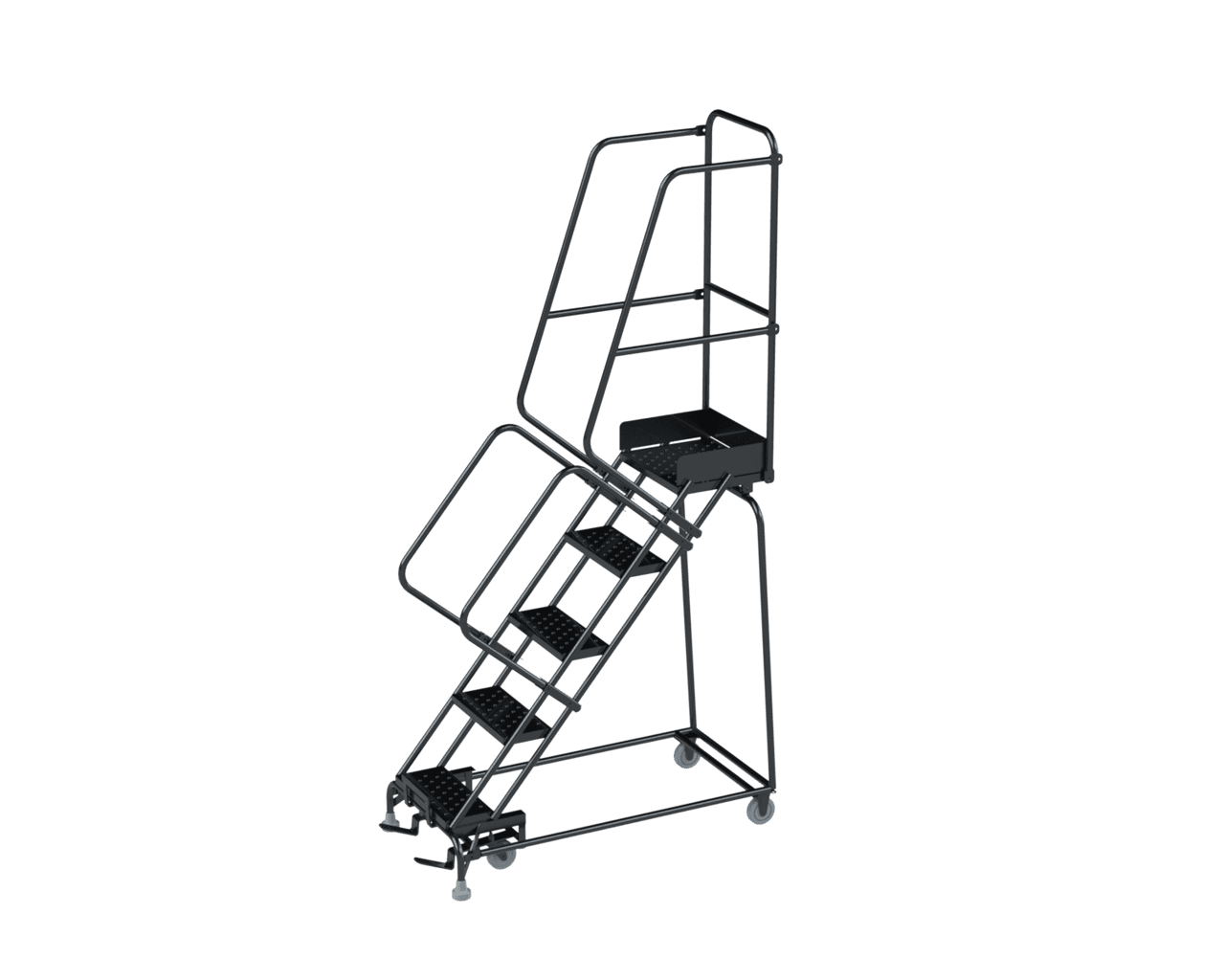 50 Degree Slope Walk Down Ladders, CALOSHA, 50° Incline, 5 Step, 24 In ...