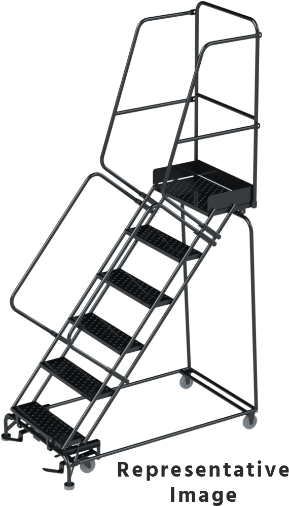 50 Degree Slope Walk Down Ladders, CALOSHA, 50° Incline, 11 Step, 32 In ...