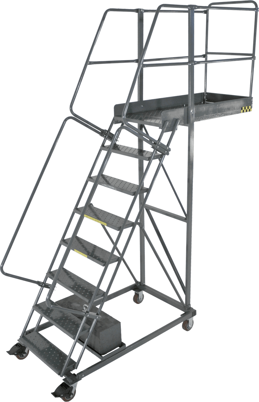 Cantilevered Ladders, 10 Step, 32 In Wide Base, 28 in Overhang ...