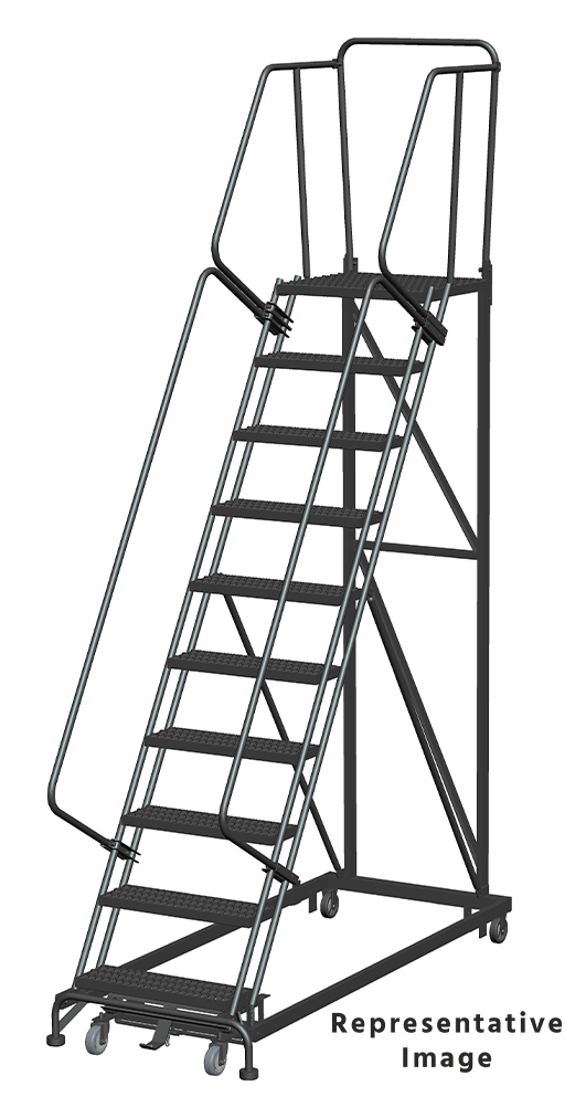 Heavy Duty 8 Step, 50 Degree Slope Ladder, G, 28 Deep Top Step ...