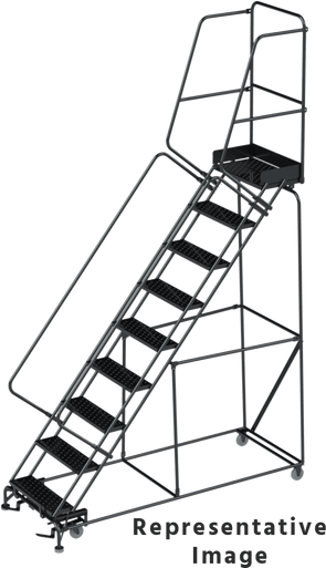 50 Degree Slope Walk Down Ladders, CALOSHA, 50° Incline, 9 Step, 32 In ...
