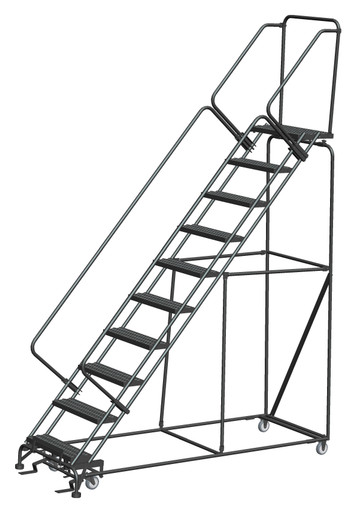 50 Degree Slope Walk Down Ladders, 10 Step, 32 In Wide Base, 14 in Deep ...