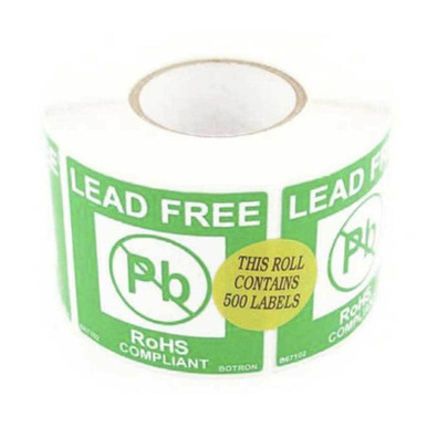 Label, Lead Free, Green and White, 2' x 2' - Absolute Scientific Products