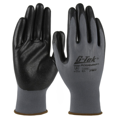 Glove, G-Tek® PosiGrip®, Polyester with Nitrile Foam Grip, 12 pr/pk ...