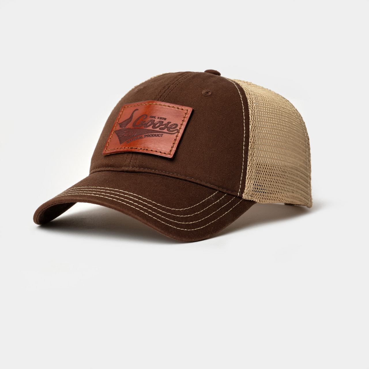Richardson 111 Garment Washed Trucker, Custom Leather Patch Hat ...