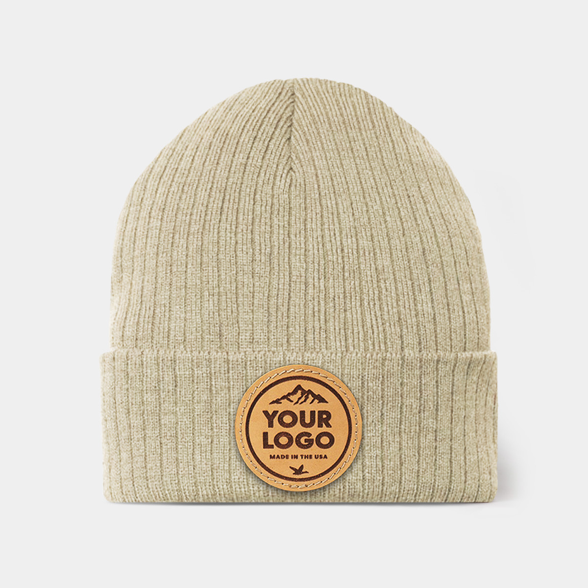 Atlantis RIO Beanie, Custom Leather Patch Hat - Monomoy Goods LLC
