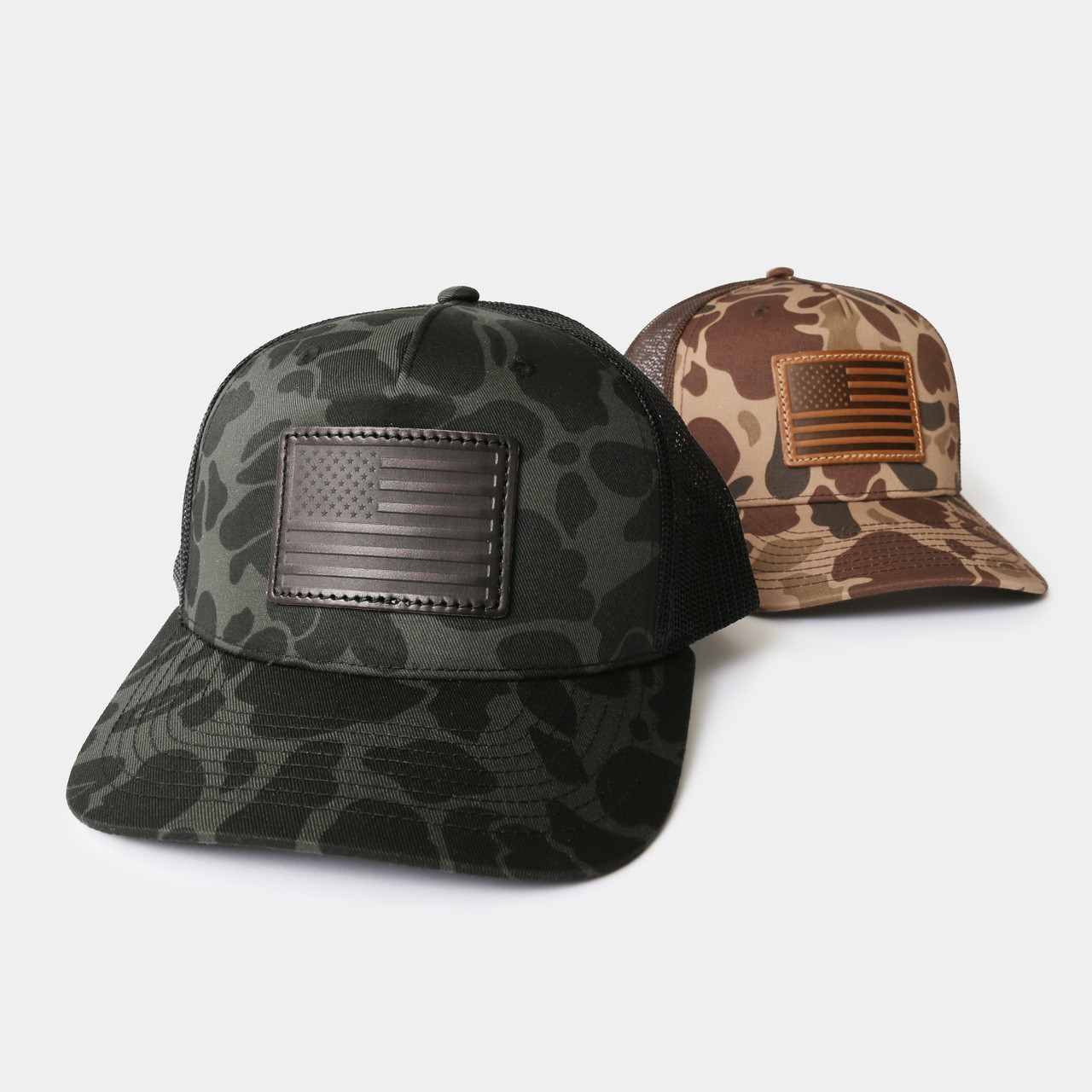 Monomoy American Flag Leather Patch Hat, 112PFP - Monomoy Goods LLC