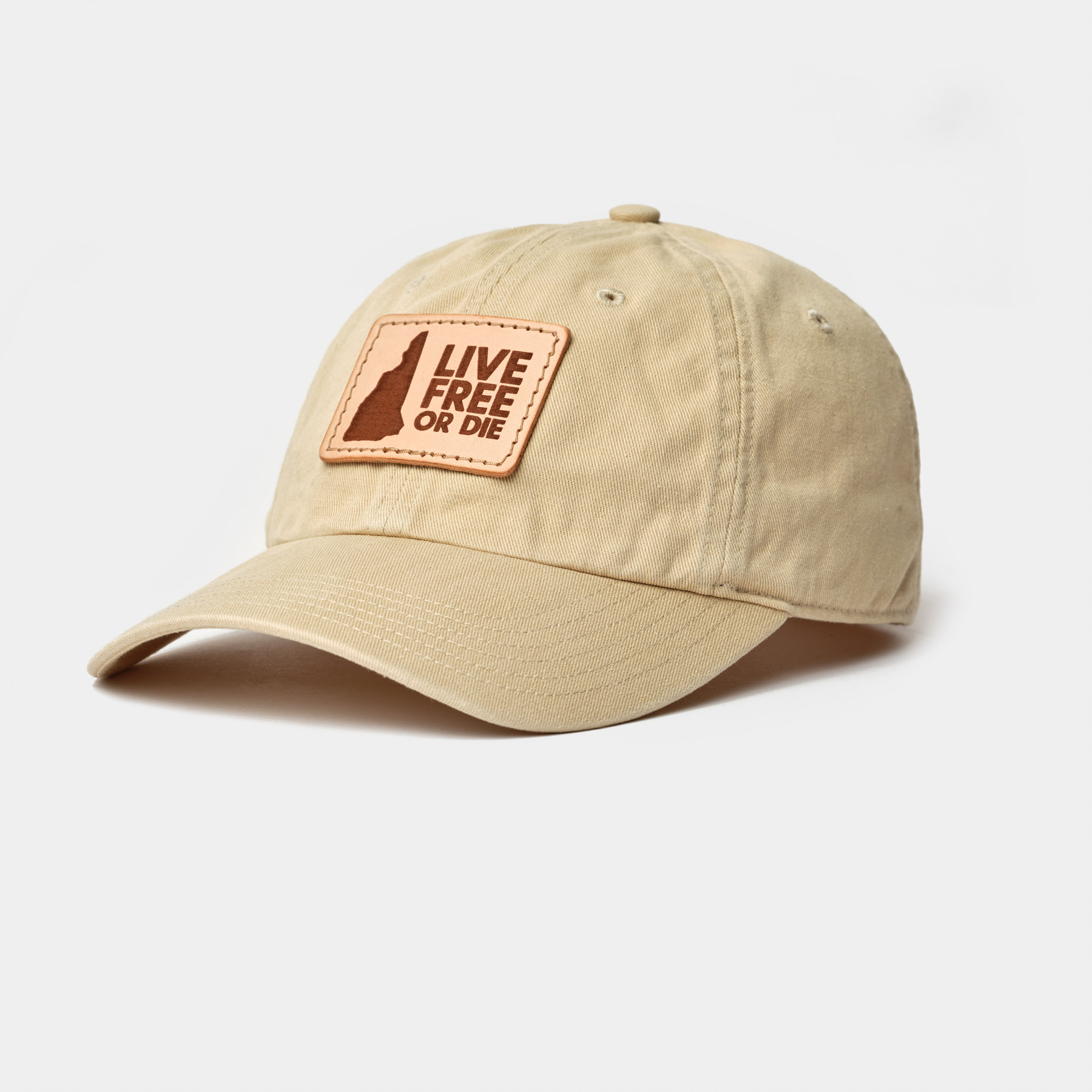 Richardson 320 Washed Chino, Custom Leather Patch Hat - Monomoy Goods LLC
