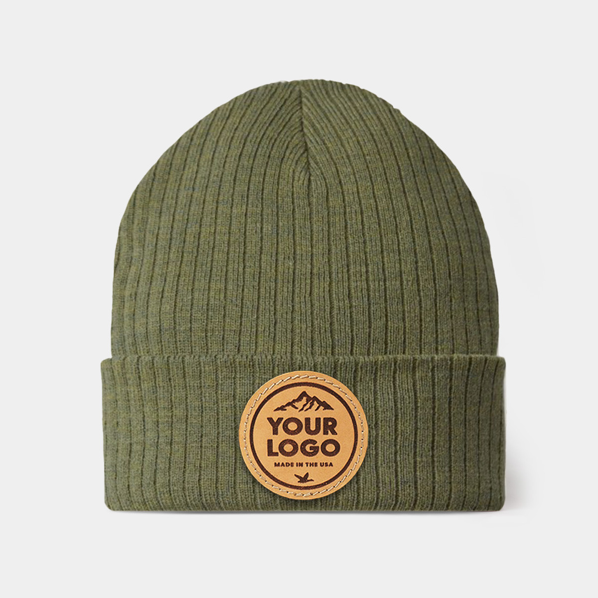 Atlantis RIO Beanie, Custom Leather Patch Hat - Monomoy Goods LLC