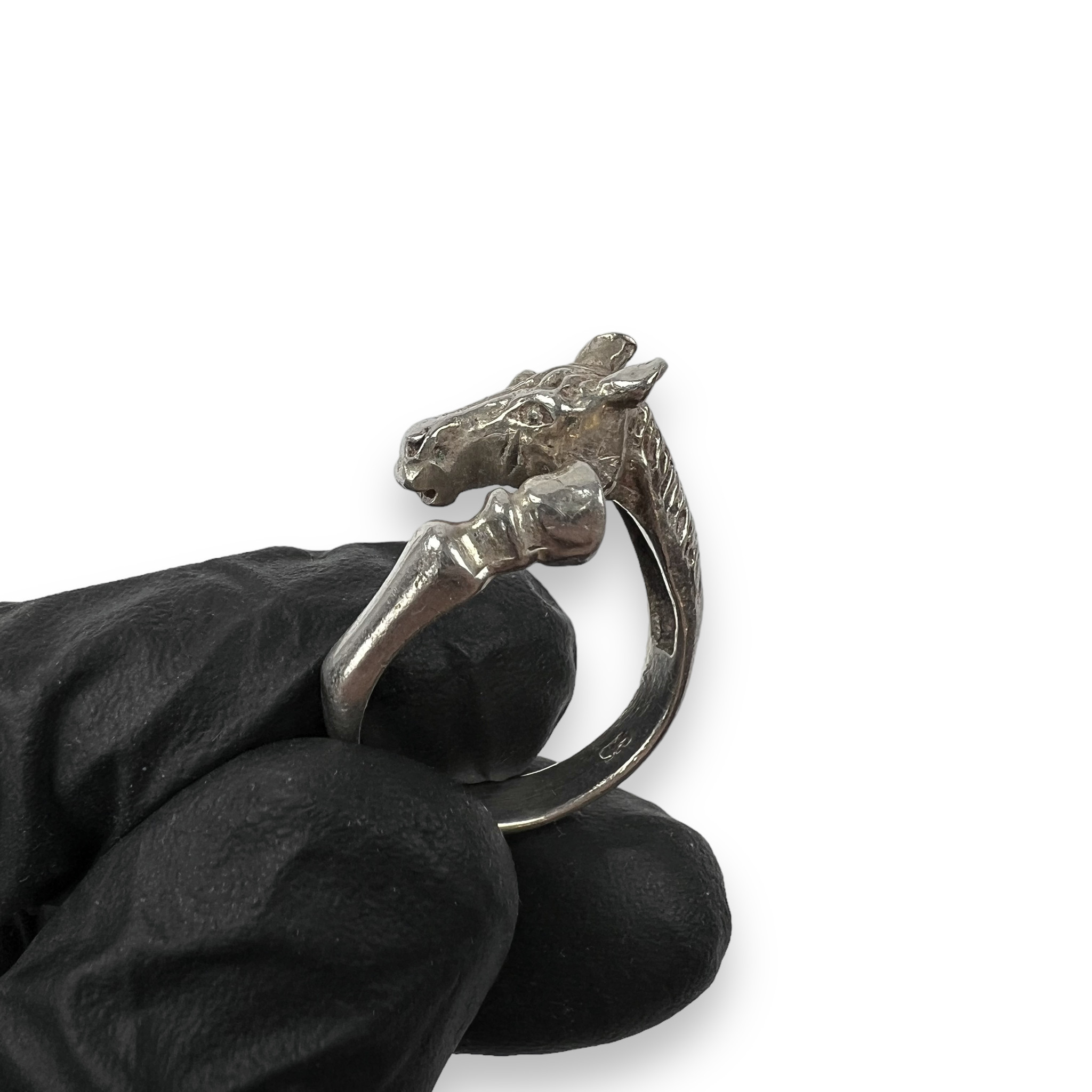 Sterling Silver Horse Design Ring - Oliver's Archive