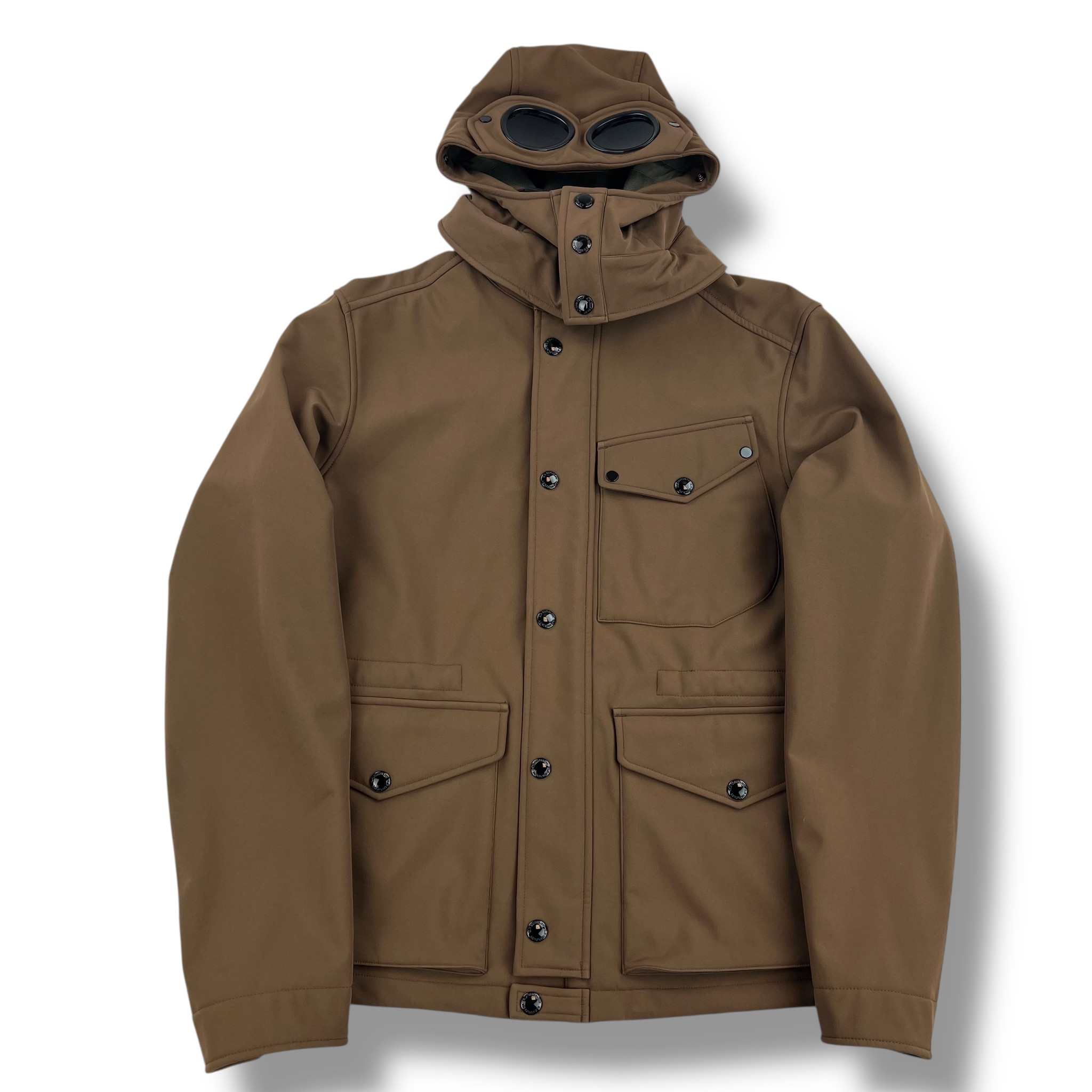 C.P. Company C.P. Shell Brown Goggle Jacket - Oliver's Archive