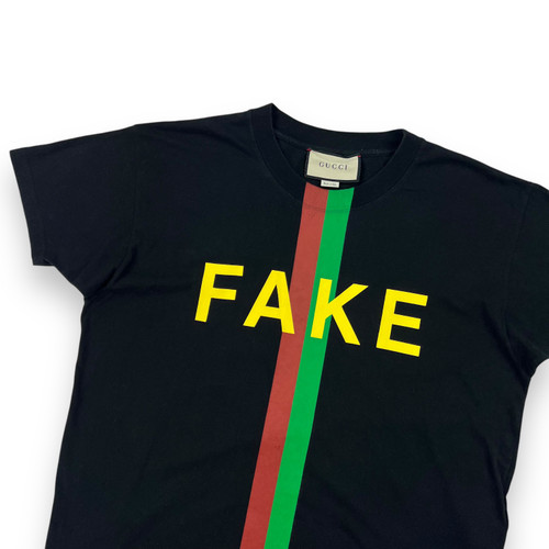 Gucci Fake Not Black T Shirt - Oliver's Archive