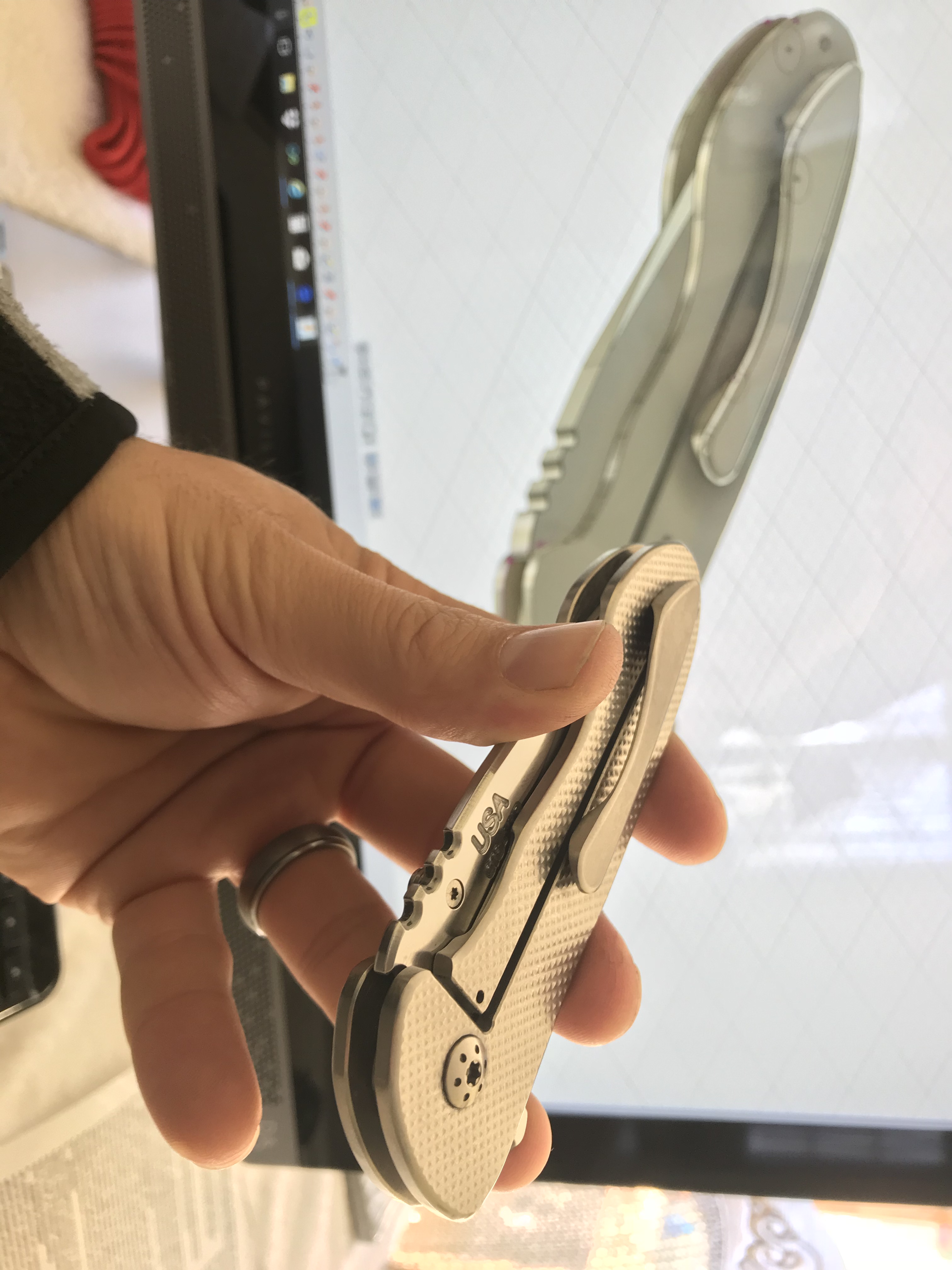 Full Titanium Framelock Prototype | Gilllian Knives - Gillian Knives