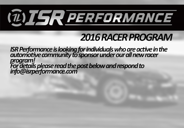 ISR PERFORMANCE 2016 RACER PROGRAM - ISR Performance Parts, LLC