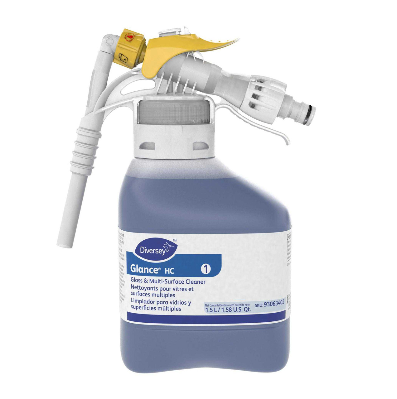 Diversey Glance Glass and Multi-Surface Cleaner, Liquid, 50.7 oz Bottle ...