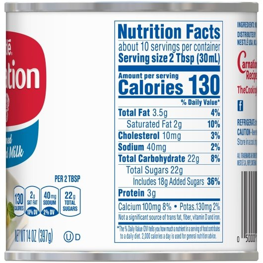 Carnation Sweetened Condensed Milk, 14 Oz Can, 24/Case