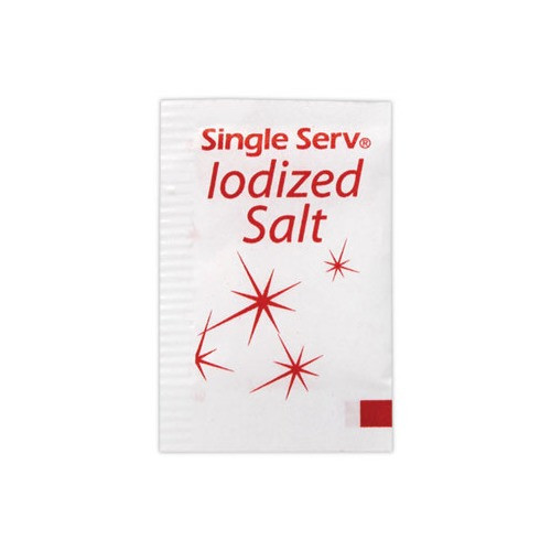 Diamond Crystal Iodized Salt Packet, 0.6 G Packet, 3,000/Box