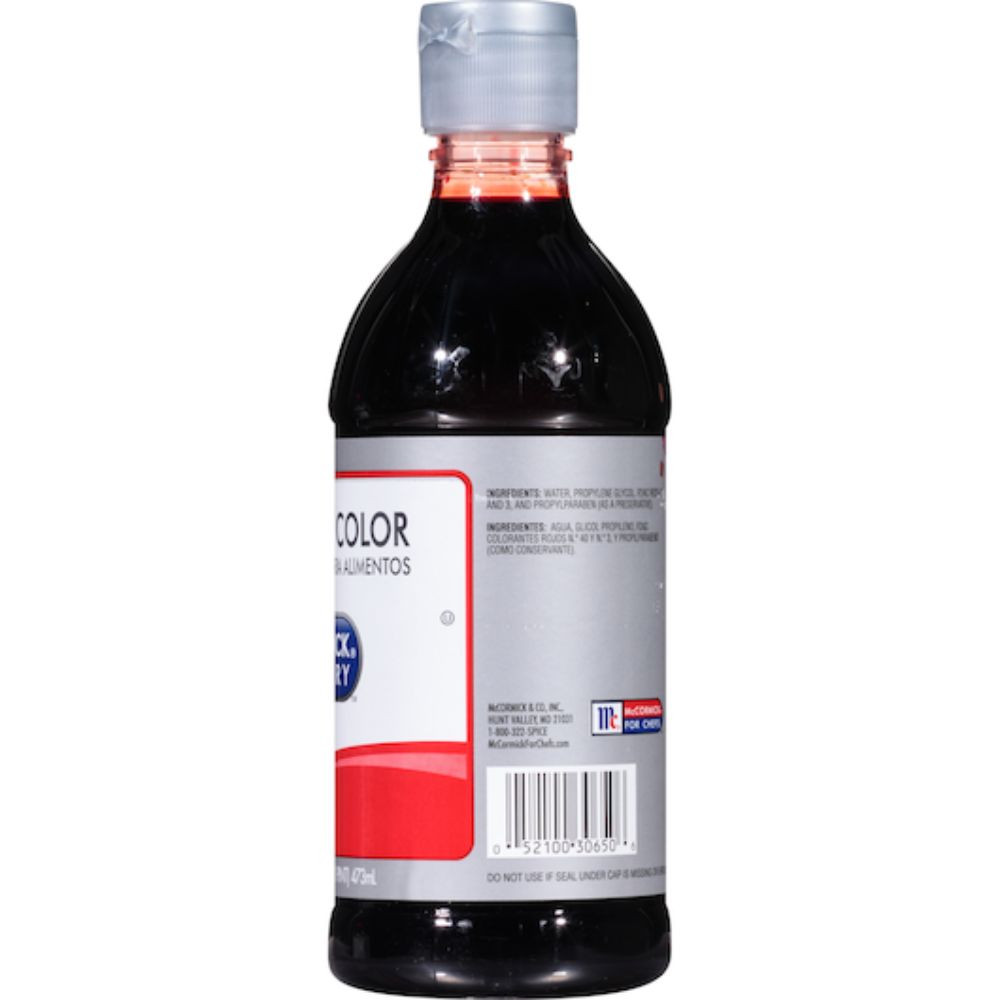 McCormick Culinary Red Food Coloring, 16 Ounces, 6 Per Case