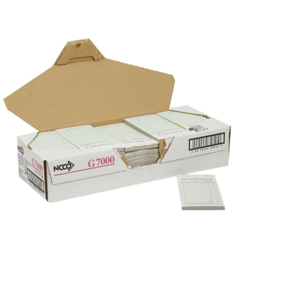 National Checking Company Carbonless Guest Check Paper - 2 Part Green ...