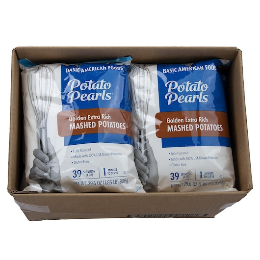 Basic American Foods Golden Potato Pearls Extra Rich, 29.6 Ounce, 12 ...