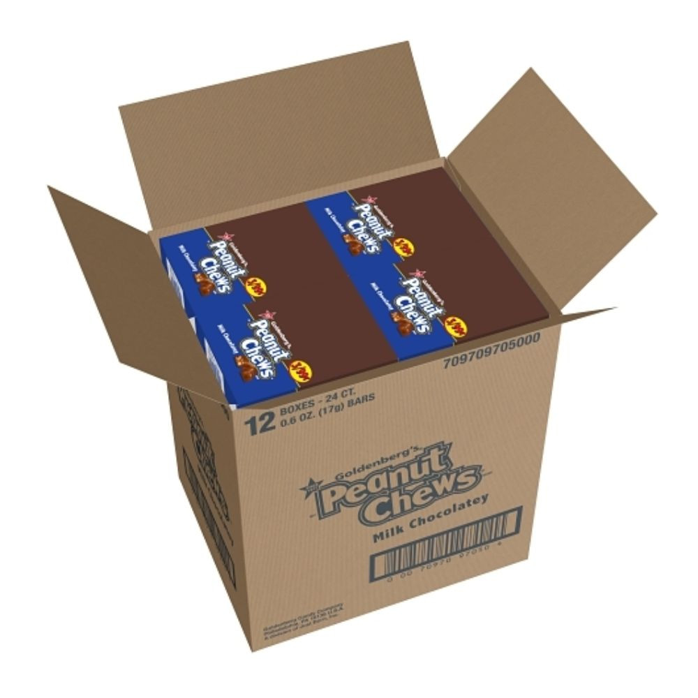 Peanut Chews Milk Chocolate Pre-Priced Stand Up Display, 0.6 Ounces, 24 ...