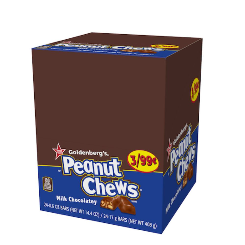 Peanut Chews Milk Chocolate Pre-Priced Stand Up Display, 0.6 Ounces, 24 ...