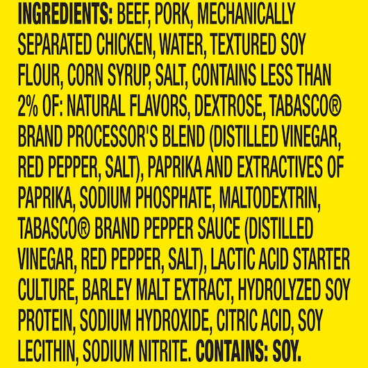 Slim Jim Monster Tabasco Flavored Smoked Meat Snack Sticks, 1.94 Ounces ...