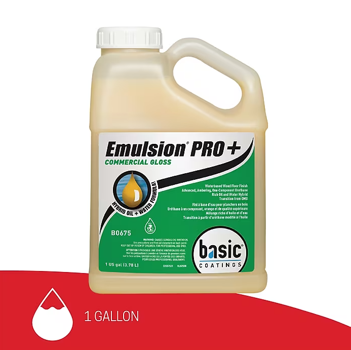 Betco Emulsion Pro+ Floor Finish and Sealer, 1 Gallon Bottle, 4 Per Case