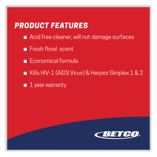 The Betco Rest Stop Ready-To-Use, Acid-Free Restroom Cleaner, 32 Oz, 12 ...