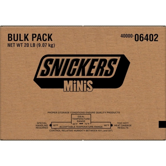 Snickers Miniature Candy Bar, 20 Pounds