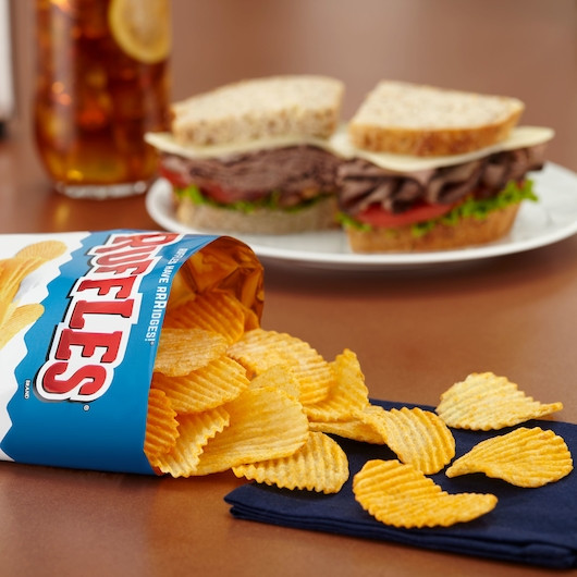 Ruffles Cheddar & Sour Cream Potato Chips, 2.125 Ounce, 24 Per Case