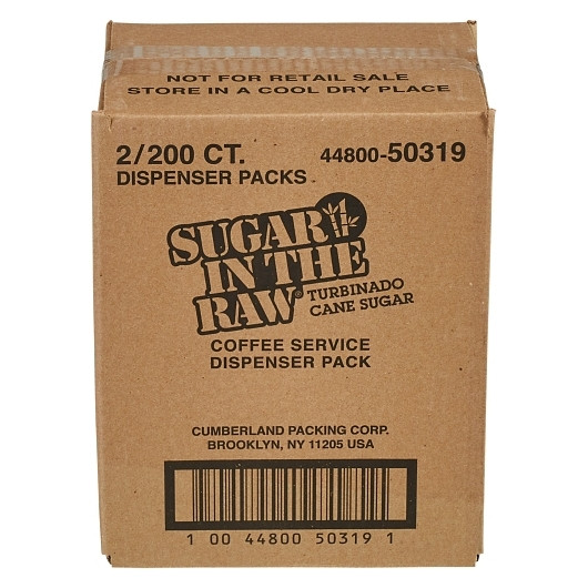 Sugar In The Raw Turbinado Cane Sugar Packets, 200 Count, 2 Per Case