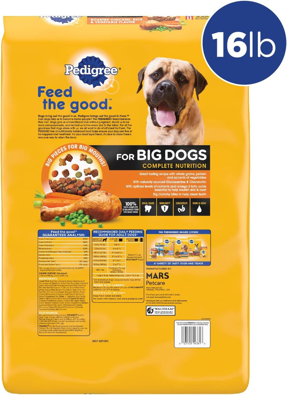Pedigree Big Dog Chicken, 16 Pounds
