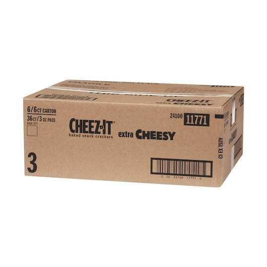 Kellogg's Crackers Extra Cheesy, 3 Ounce, 6 Per Box, 6 Per Case
