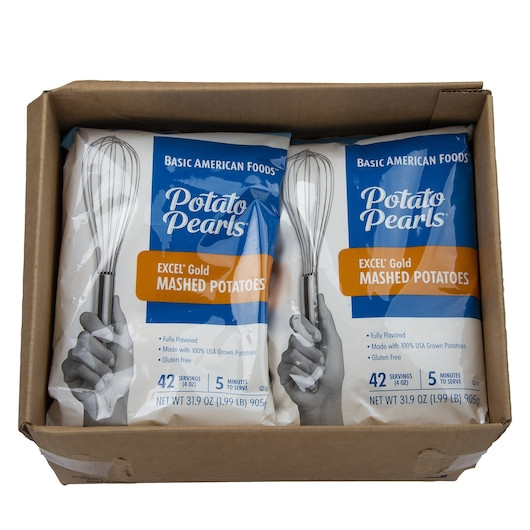Basic American Foods Potato Pearls Excel Gold Mashed Potato, 31.9 Ounce ...