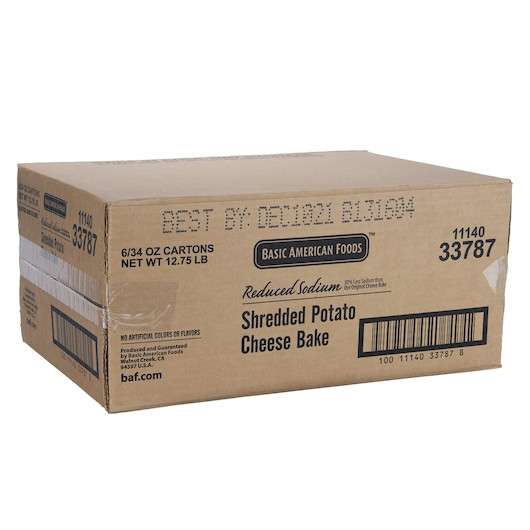 Basic American Foods Reduced Sodium Shredded Potato Cheese Bake, 34 ...