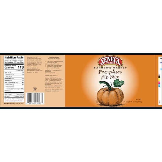 Seneca Farms Pumpkin Pie Mix, 30 Ounces, 12 Per Case