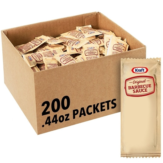 Kraft Barbecue Sauce Packet, 0.44 ounce, 200 per case