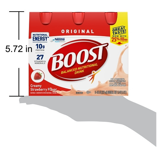 Boost Original Creamy Strawberry Nutritional Drink, 8 Fluid Ounce, 24 ...