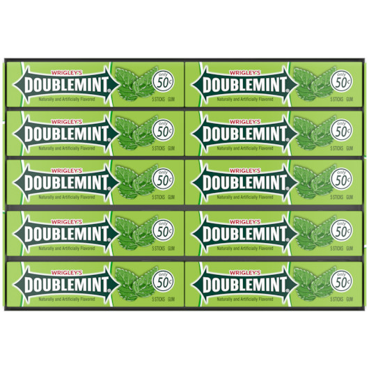 Doublemint Stick Gum, 5 Piece, 40 Per Box, 20 Per Case