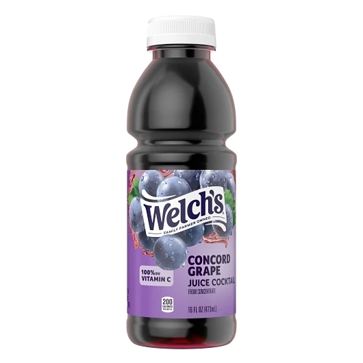 Welch's Concord Grape Juice Cocktail, 16 Fluid Ounce, 12 Per Case