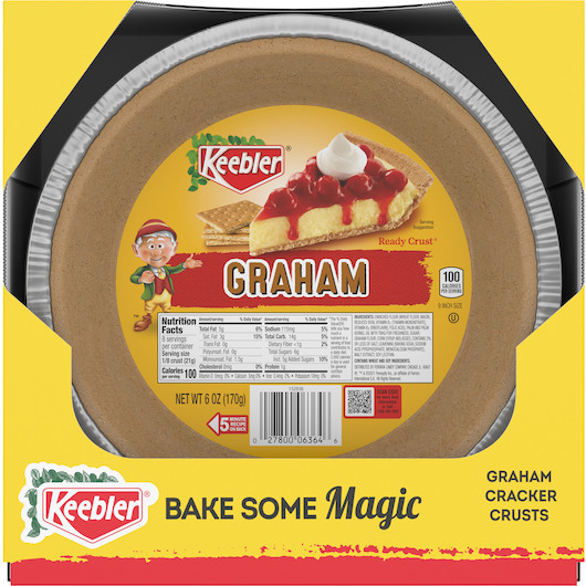 Keebler Ready Crust 9 inch Graham Cracker Pie Crust, 6 Ounce, 24 Per Case