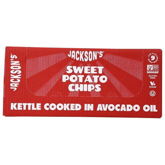 Jacksons Honest Sweet Potato Bbq Avocado Oil Chips, 50 Per Case