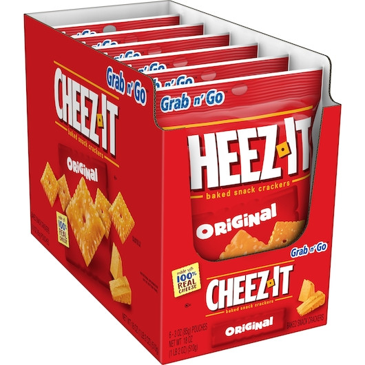 Cheez-It Baked Cheese Crackers Original, 3 Ounce, 36 Per Case