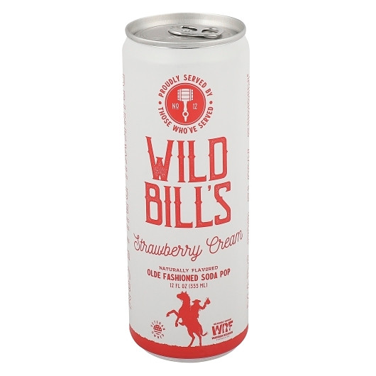 Wild Bill's Olde Fashioned Soda Co. Strawberry Cream, 12 Ounce, 12 Per Case