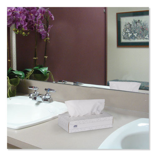 Tork® Advanced Facial Tissue, 2-Ply, White, Flat Box, 100 Sheets/Box ...