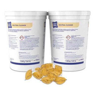 Easy Paks Neutral Cleaner, 0.5 Oz Packet, 90/tub, 2 Tubs/carton