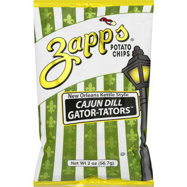 Zapp's Potato Chips Zapp's Cajun Dill Gator-Tator Potato Chips, 2 ...