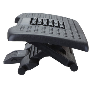 Kantek Inc. Premium Adjustable Footrest with Rollers, Black, Plastic ...